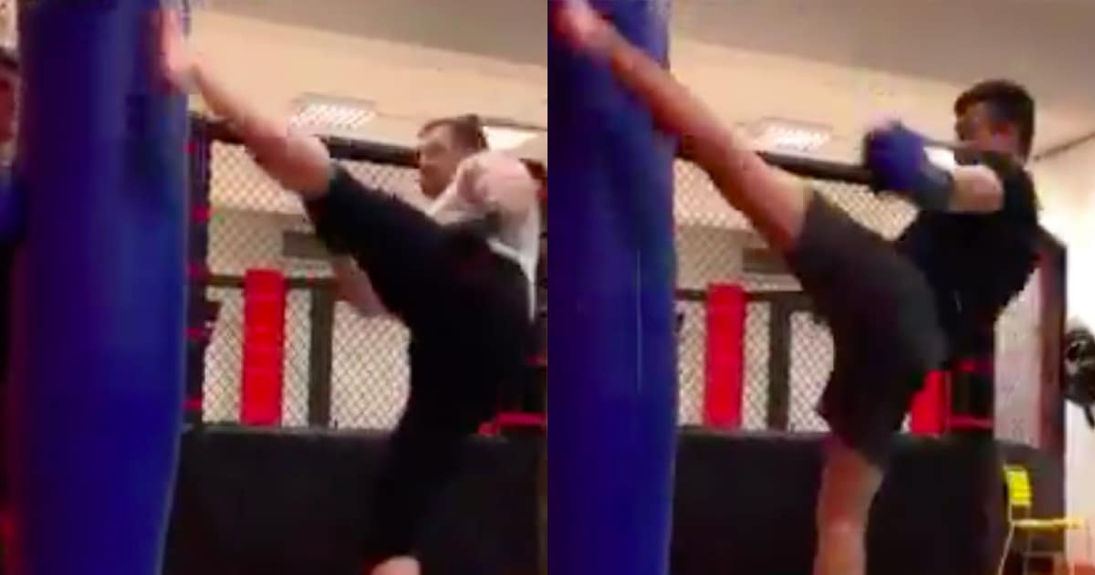 WATCH: Mirko Cro Cop Practises Cemetery Kick With Son